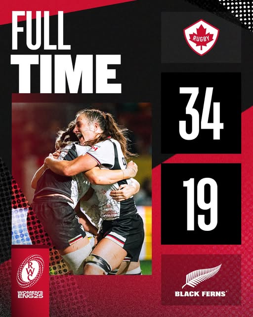 Women’s Rugby World Cup 2025 Canada Defeats New Zealand 34-19 ...